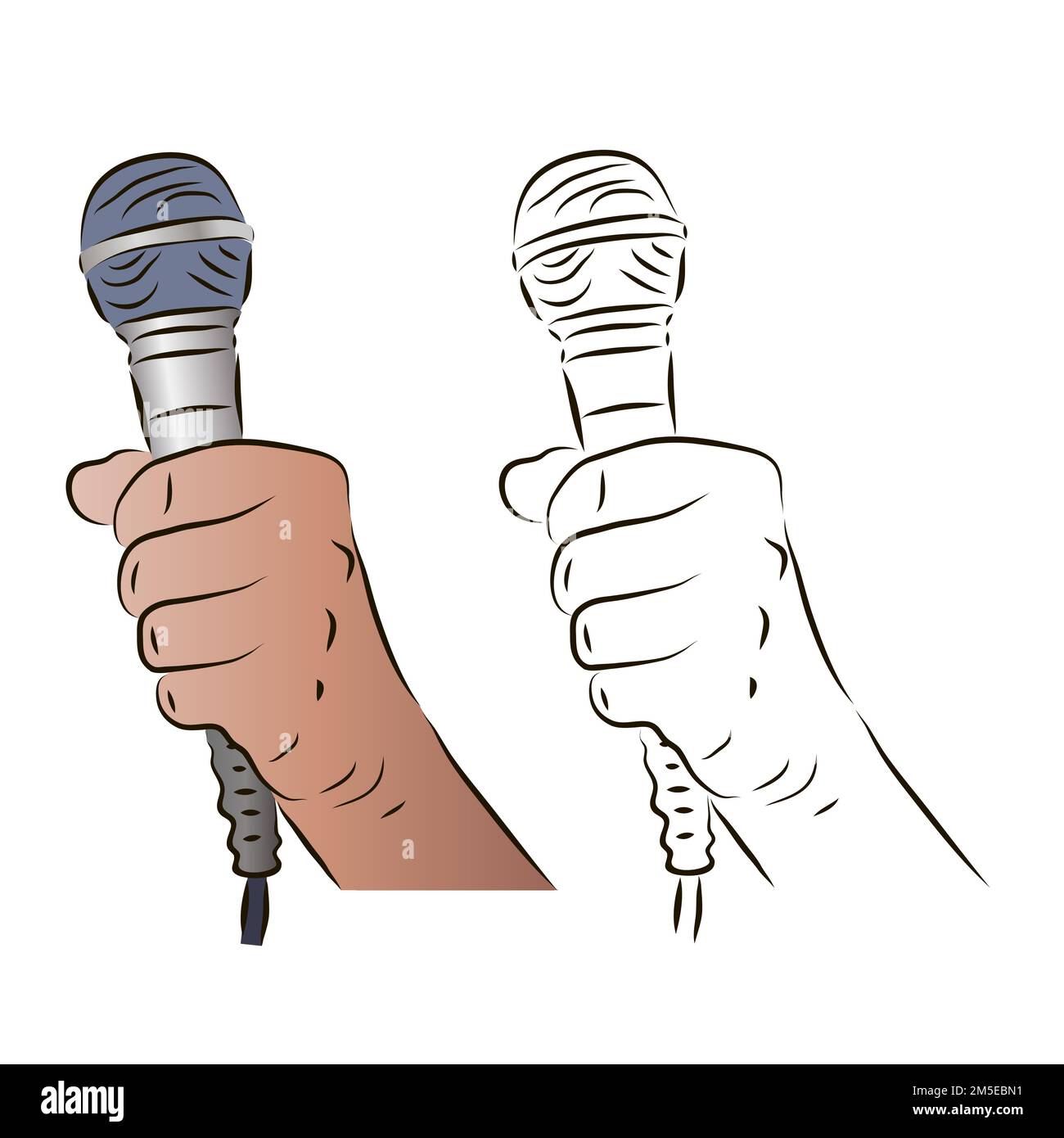 Holds mic Stock Vector Images - Alamy