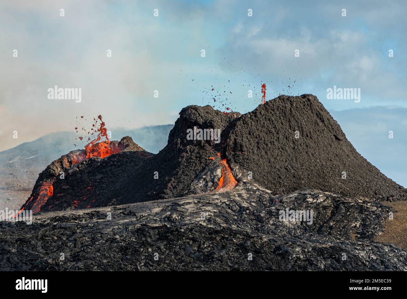A Kilauea shield volcano in Hawaii Stock Photo - Alamy