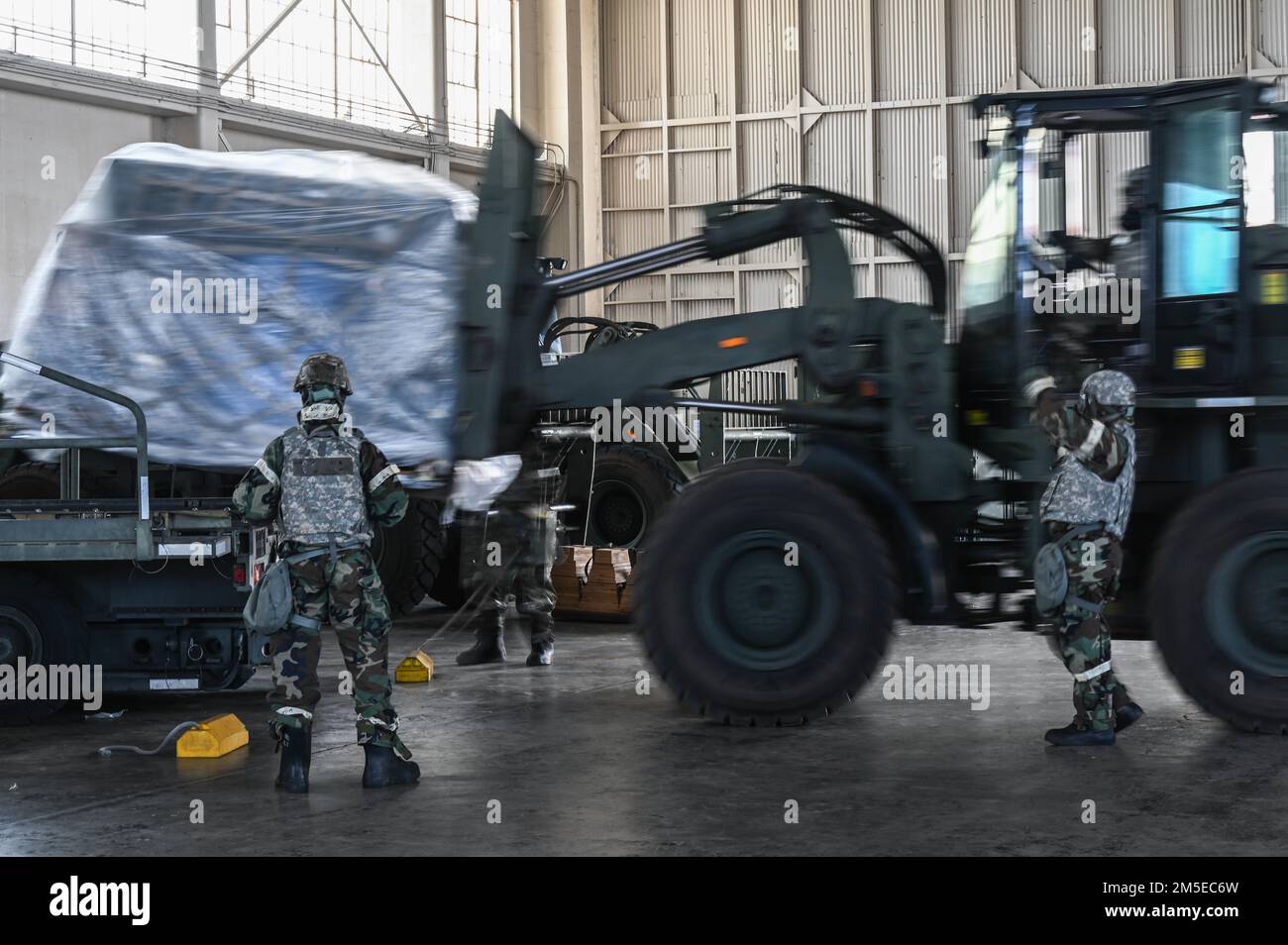 Airmen assigned to the 647th Logistics Readiness Squadron combat ...