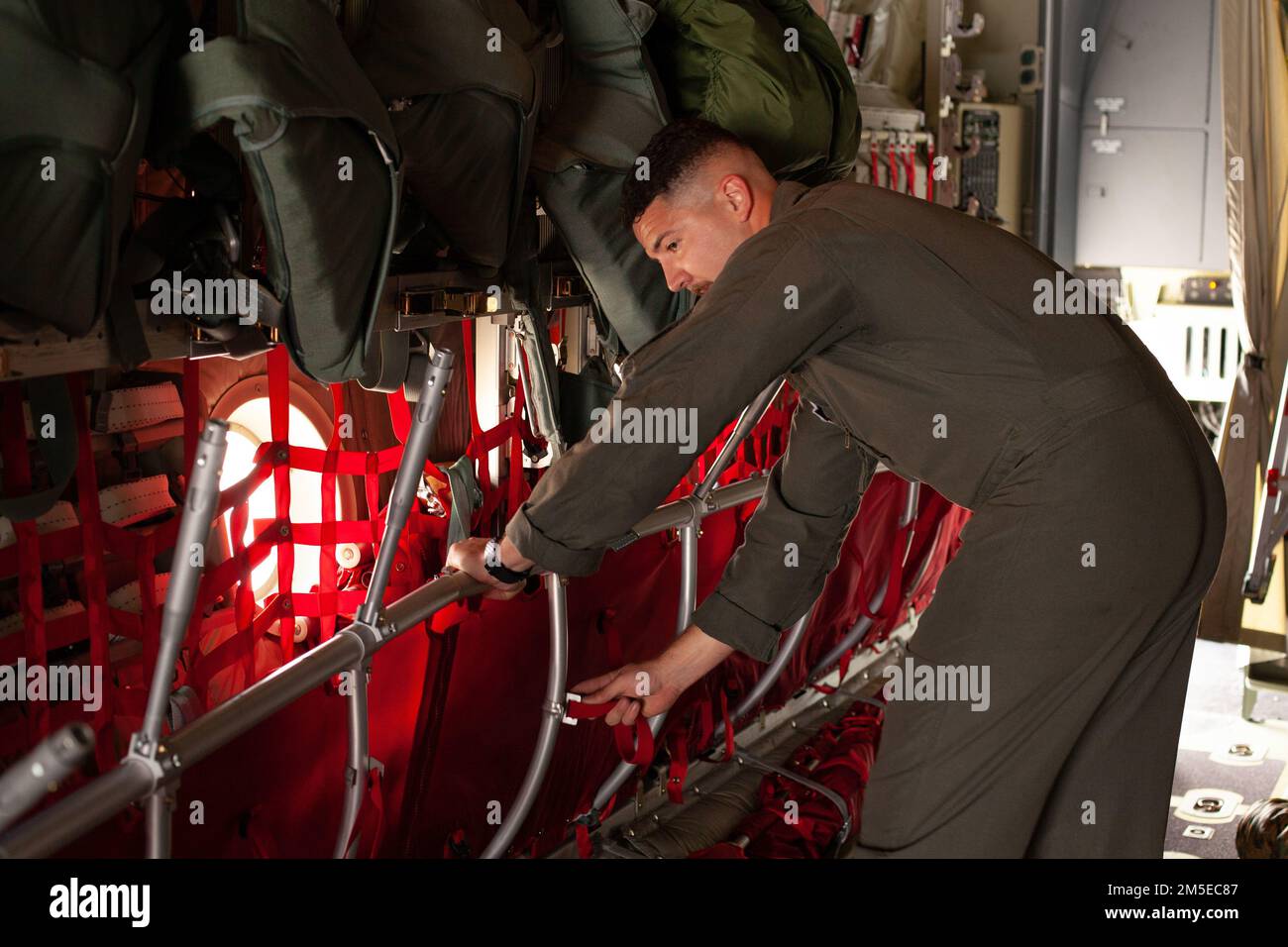U.S. Marine Corps Sgt. Cole Keeney, a loadmaster with Marine Aerial ...