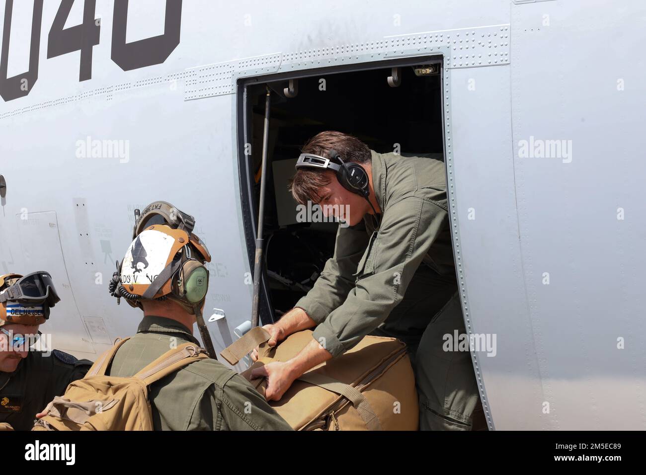 U.S. Marine Corps Sgt. Asa Aldridge, a loadmaster with Marine Aerial ...