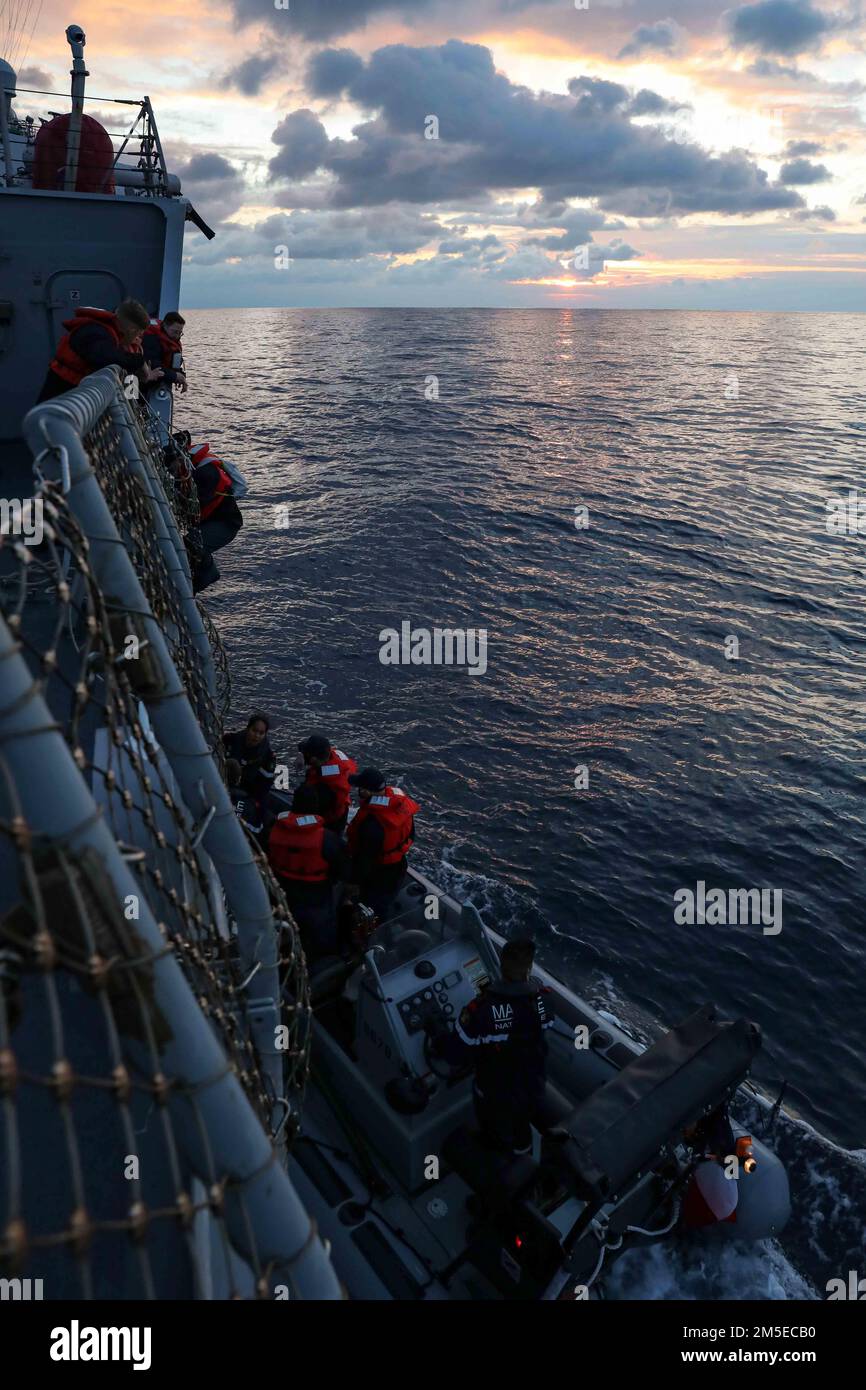 220307-N-UN585-1048 MEDITERRANEAN SEA (March 7, 2022) Sailors assigned ...