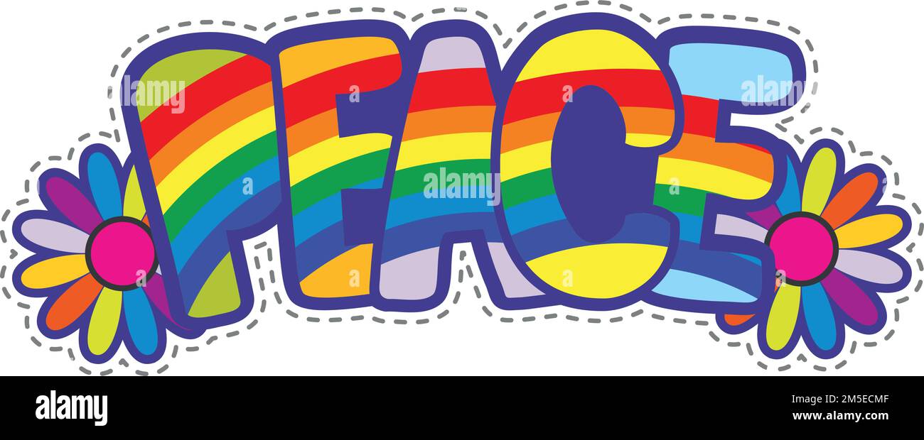 Retro peace sign hippie hi-res stock photography and images - Alamy