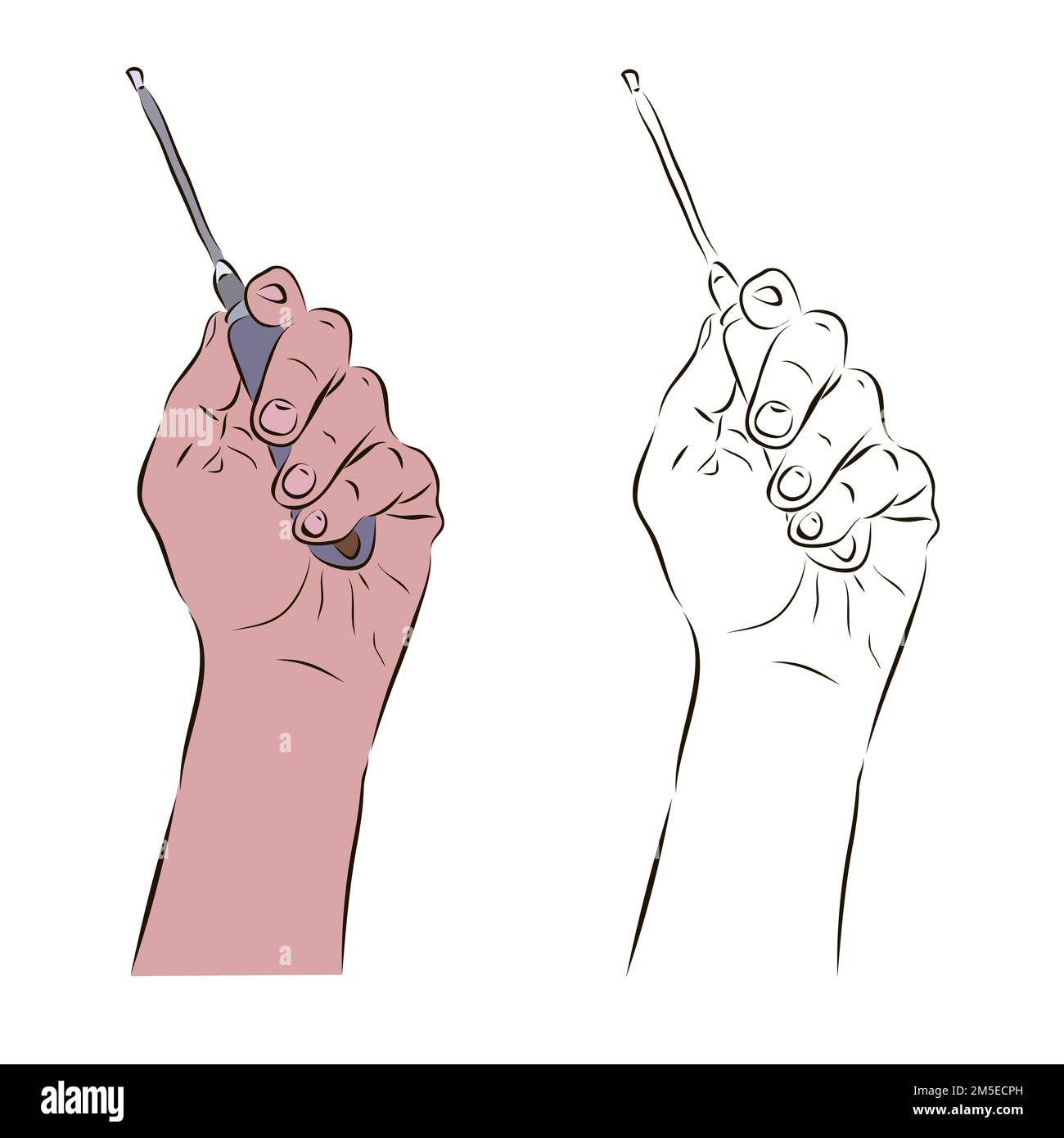 Male hand holding screwdriver Cut Out Stock Images & Pictures - Alamy