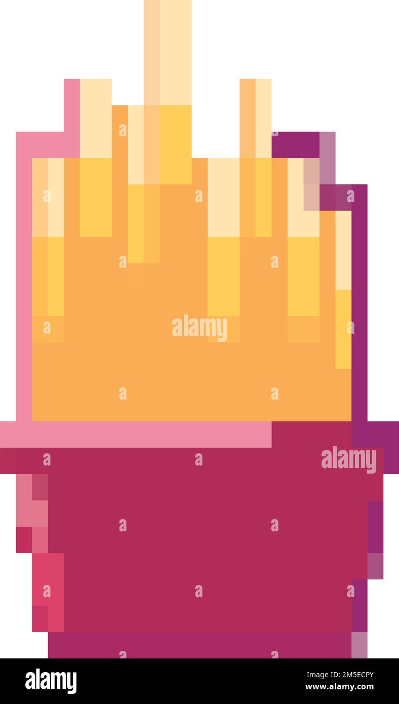 flat pixelated french fries Stock Vector Image & Art - Alamy