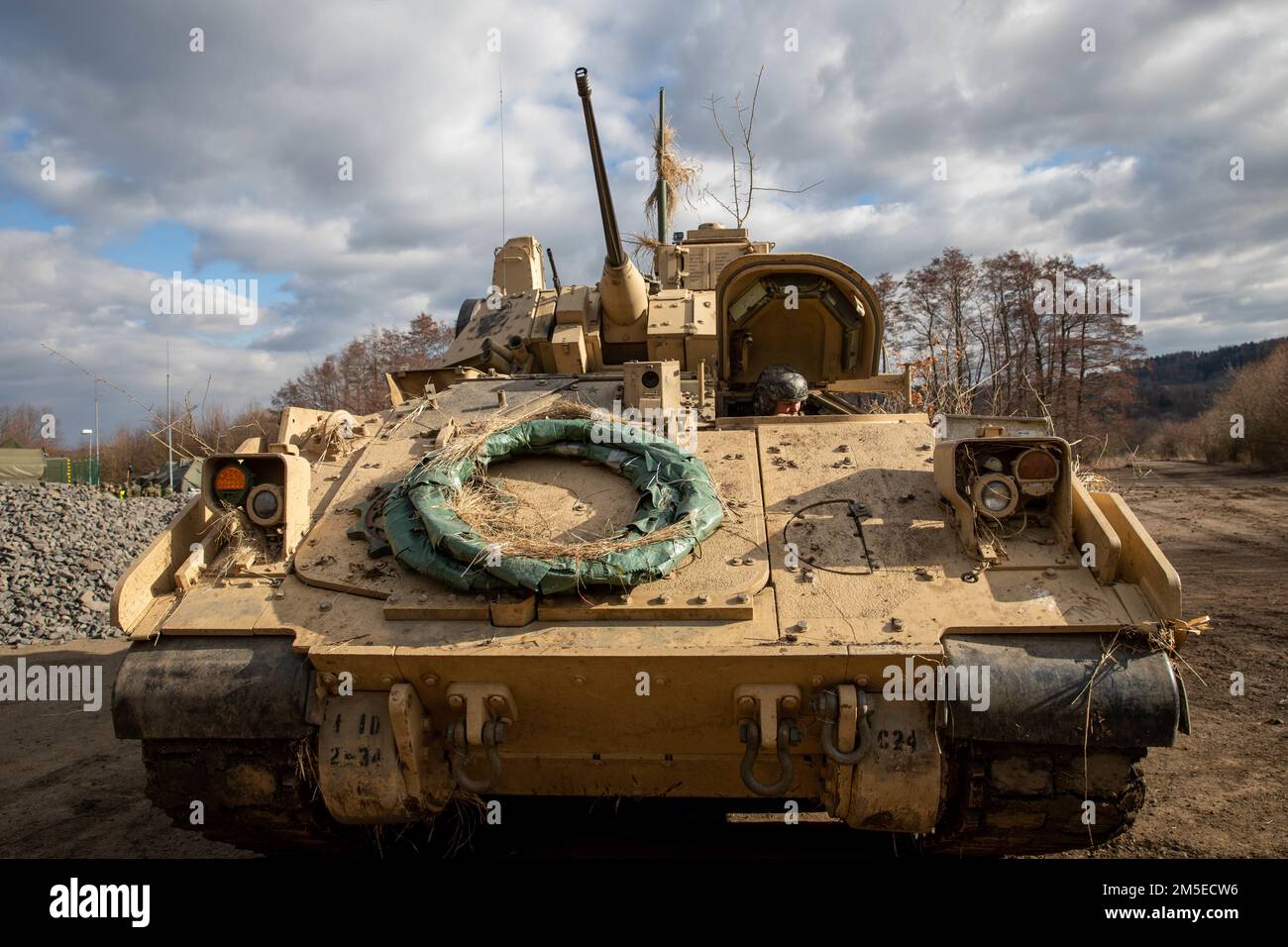 U.S. Army Bradley Fighting Vehicle assigned to the 2nd Battalion, 34th ...
