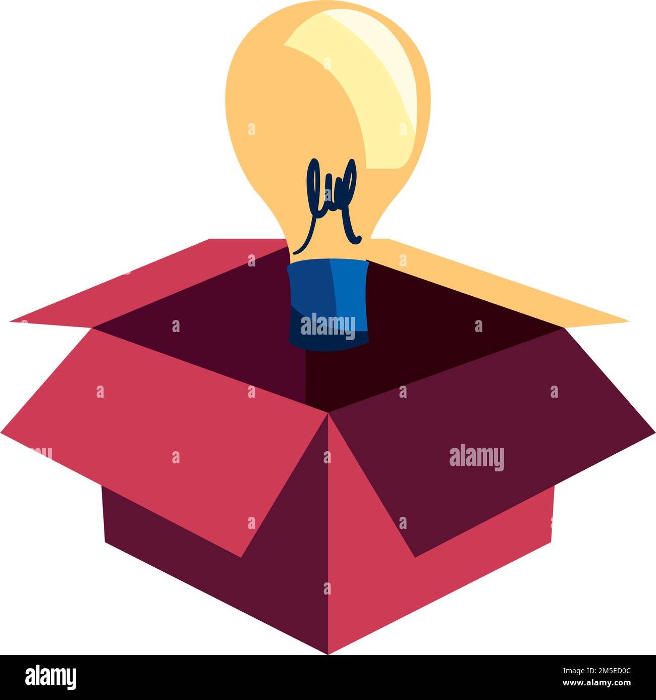Think outside box business Stock Vector Images - Alamy