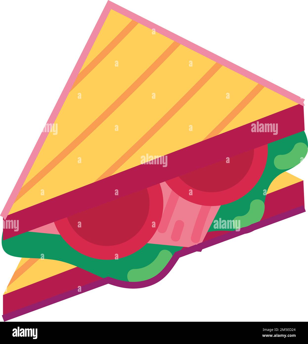 flat sandwich slice Stock Vector Image & Art - Alamy