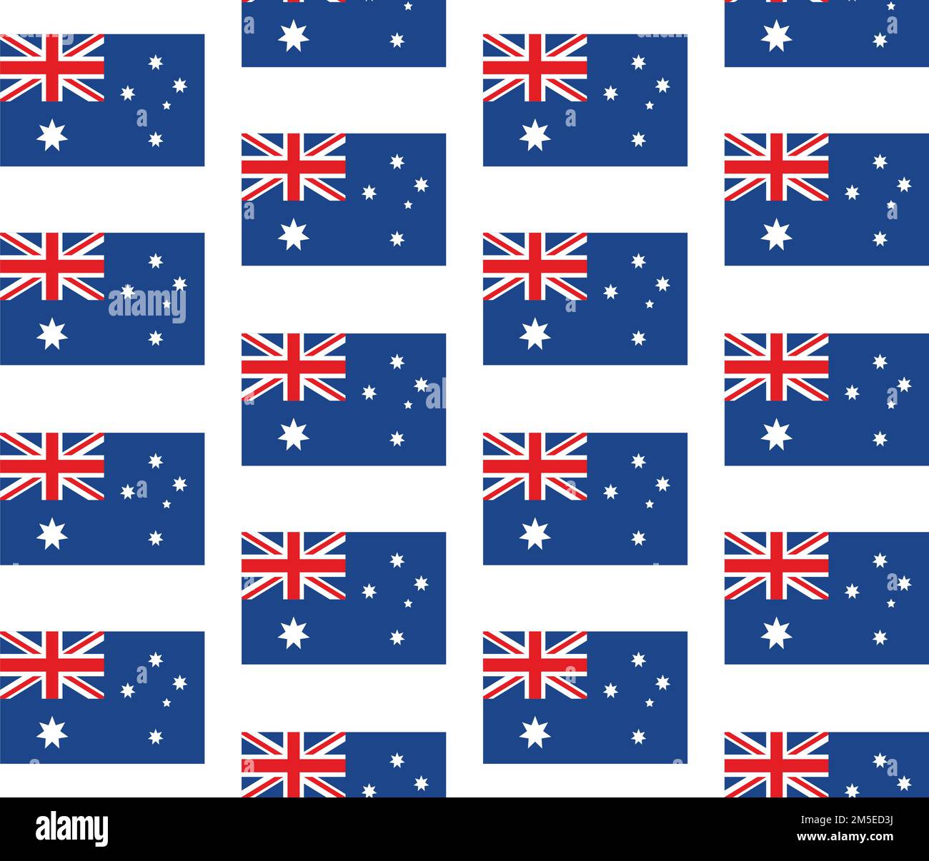 Vector seamless pattern of flat Australian flag isolated on white ...