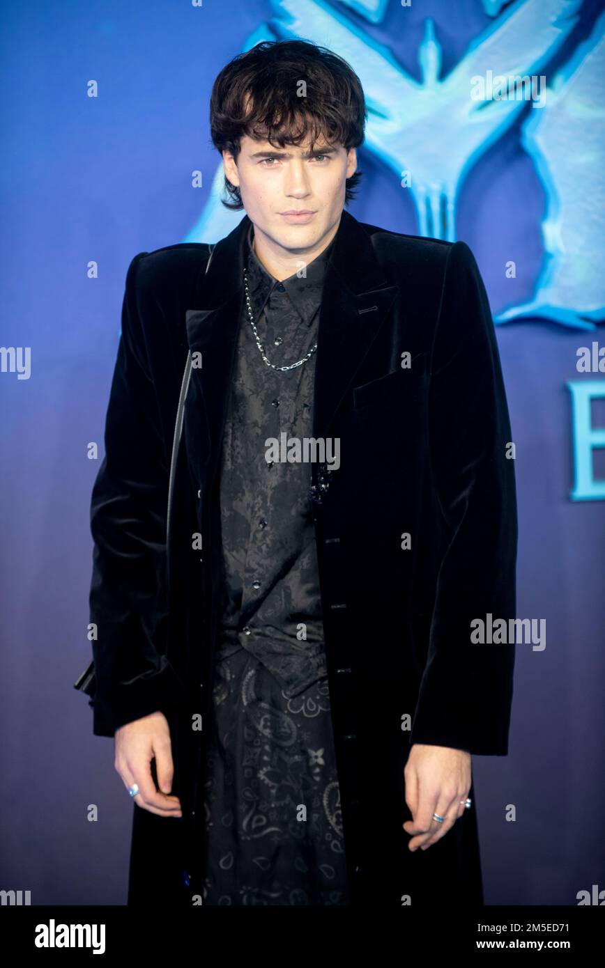 Jamie Flatters at the 'Avatar: The Way of Water' film premiere, London ...
