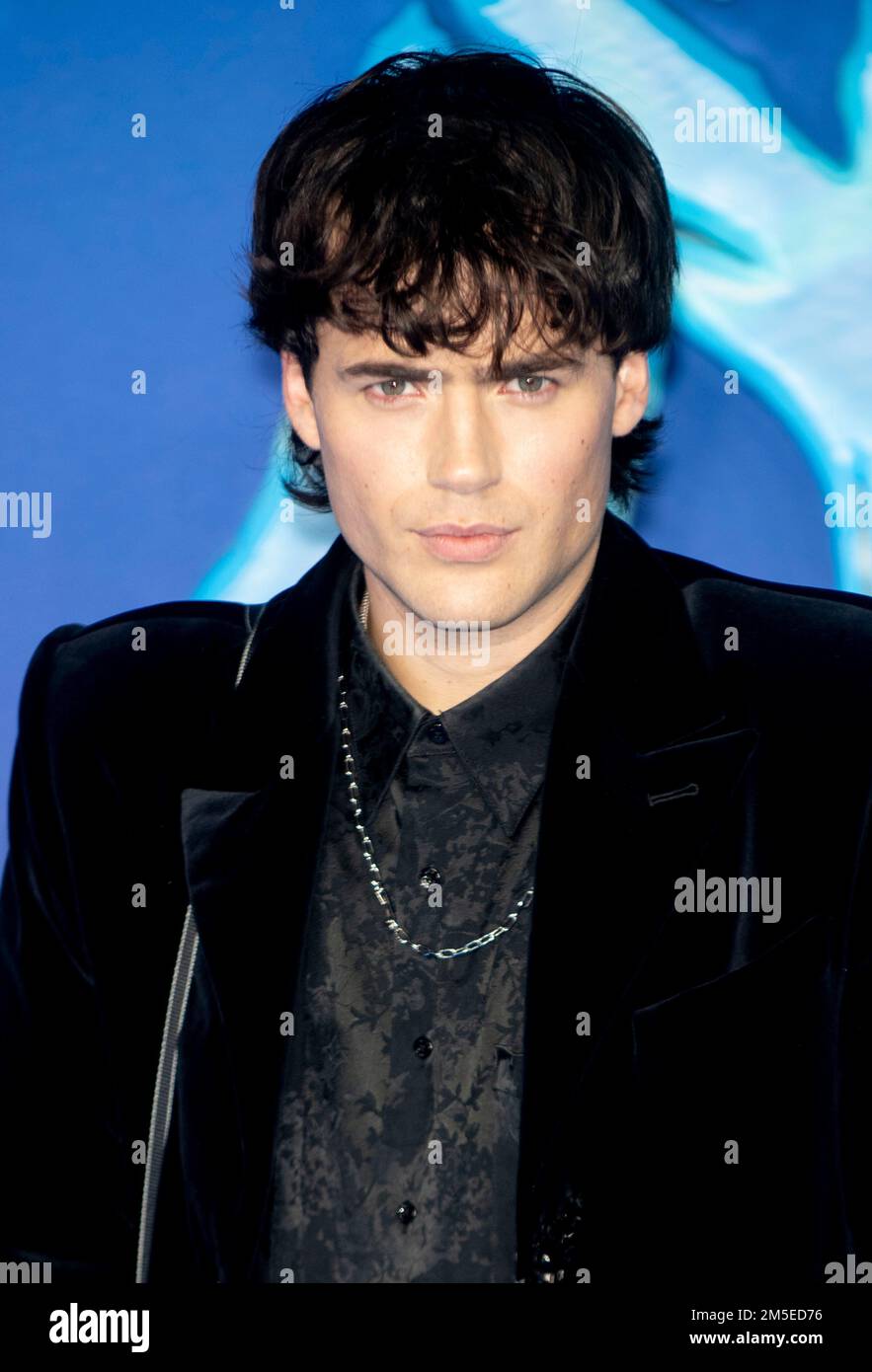 Jamie Flatters at the 'Avatar: The Way of Water' film premiere, London ...