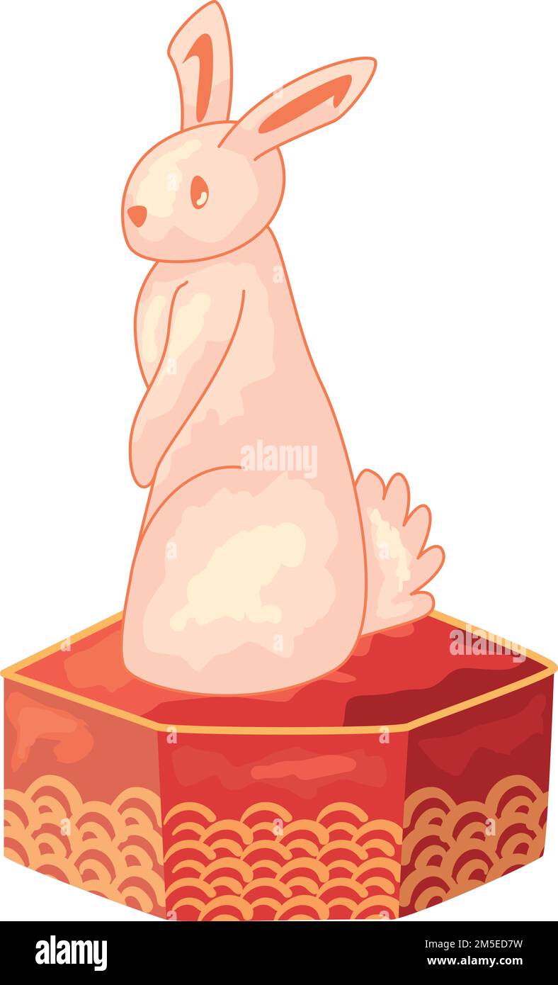 flat rabbit over a platform Stock Vector Image & Art - Alamy