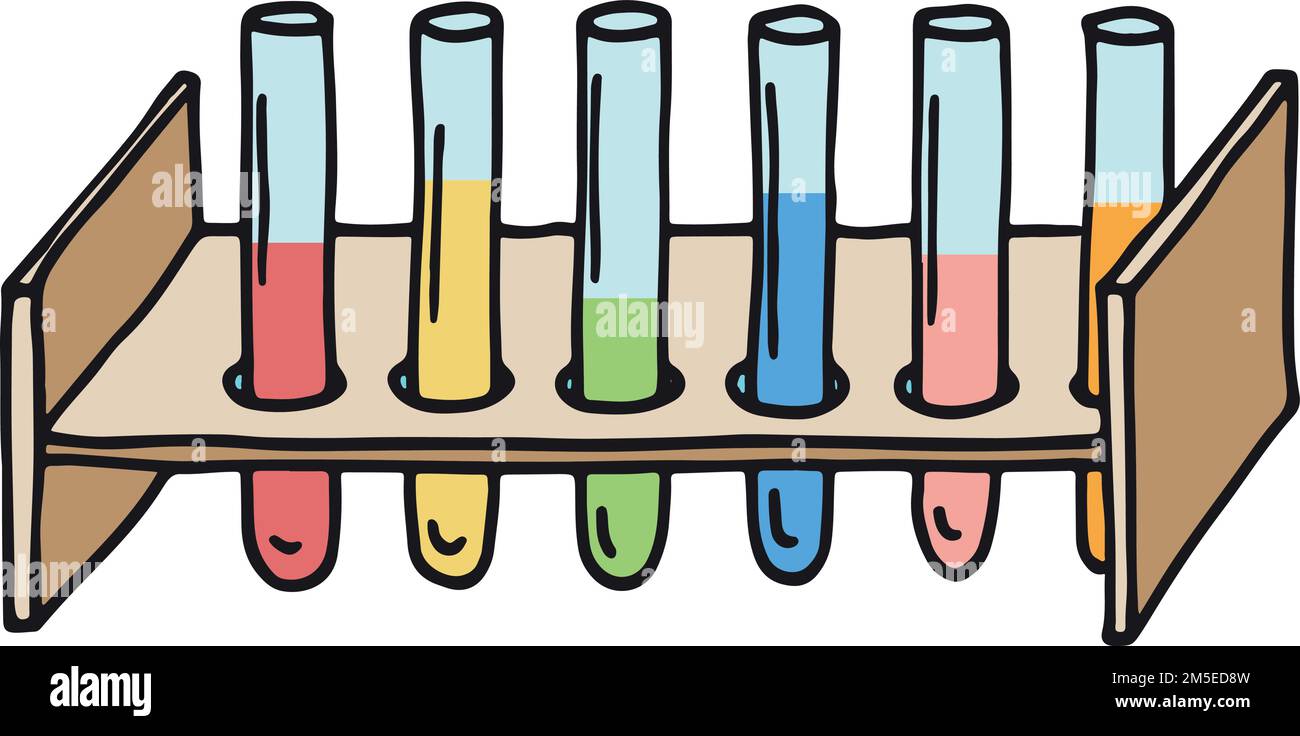 Chemical test samples in lab glass doodle icon Stock Vector Image & Art ...