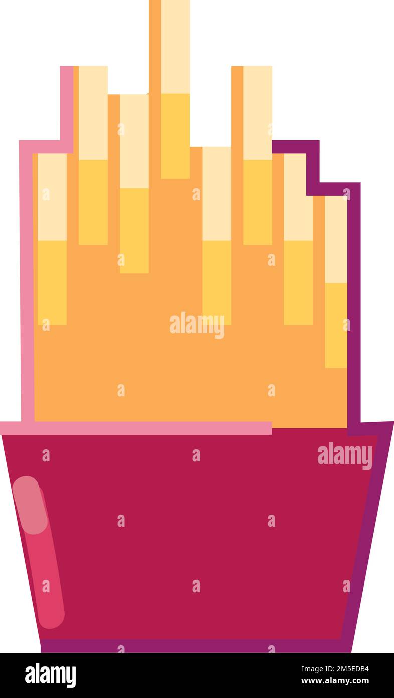 flat french fries Stock Vector Image & Art - Alamy
