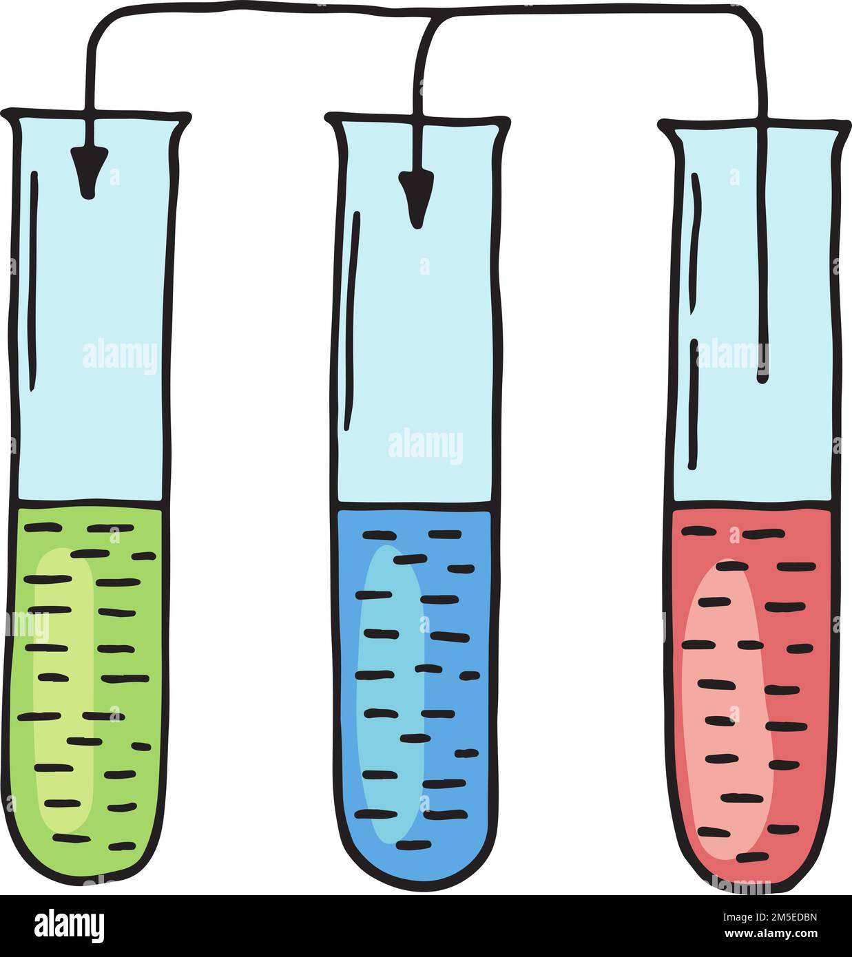 Chemical liquid separation icon. Laboratory glass doodle Stock Vector ...