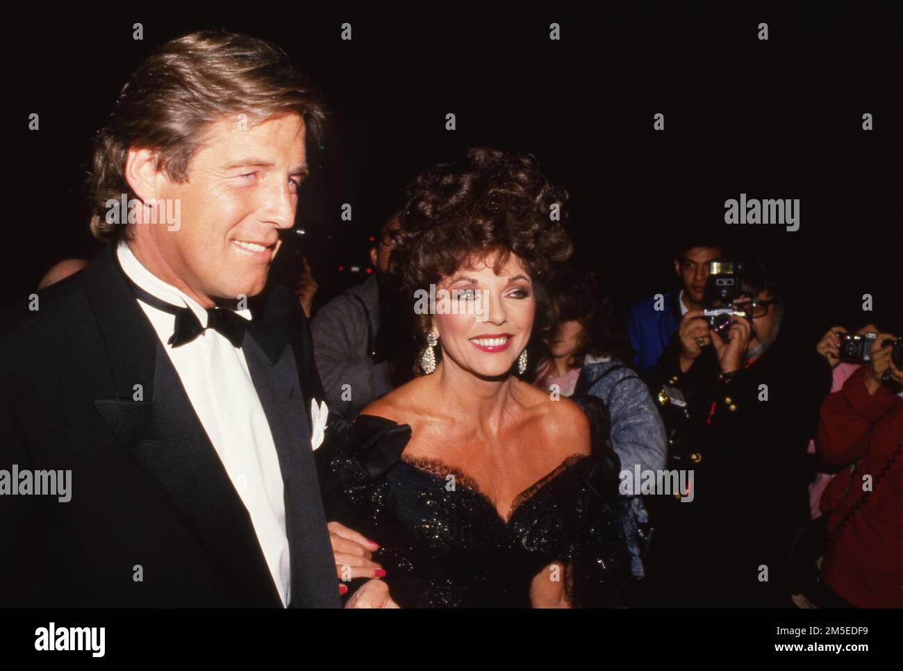 Joan Collins and Bill Wiggins during Variety Club International All ...