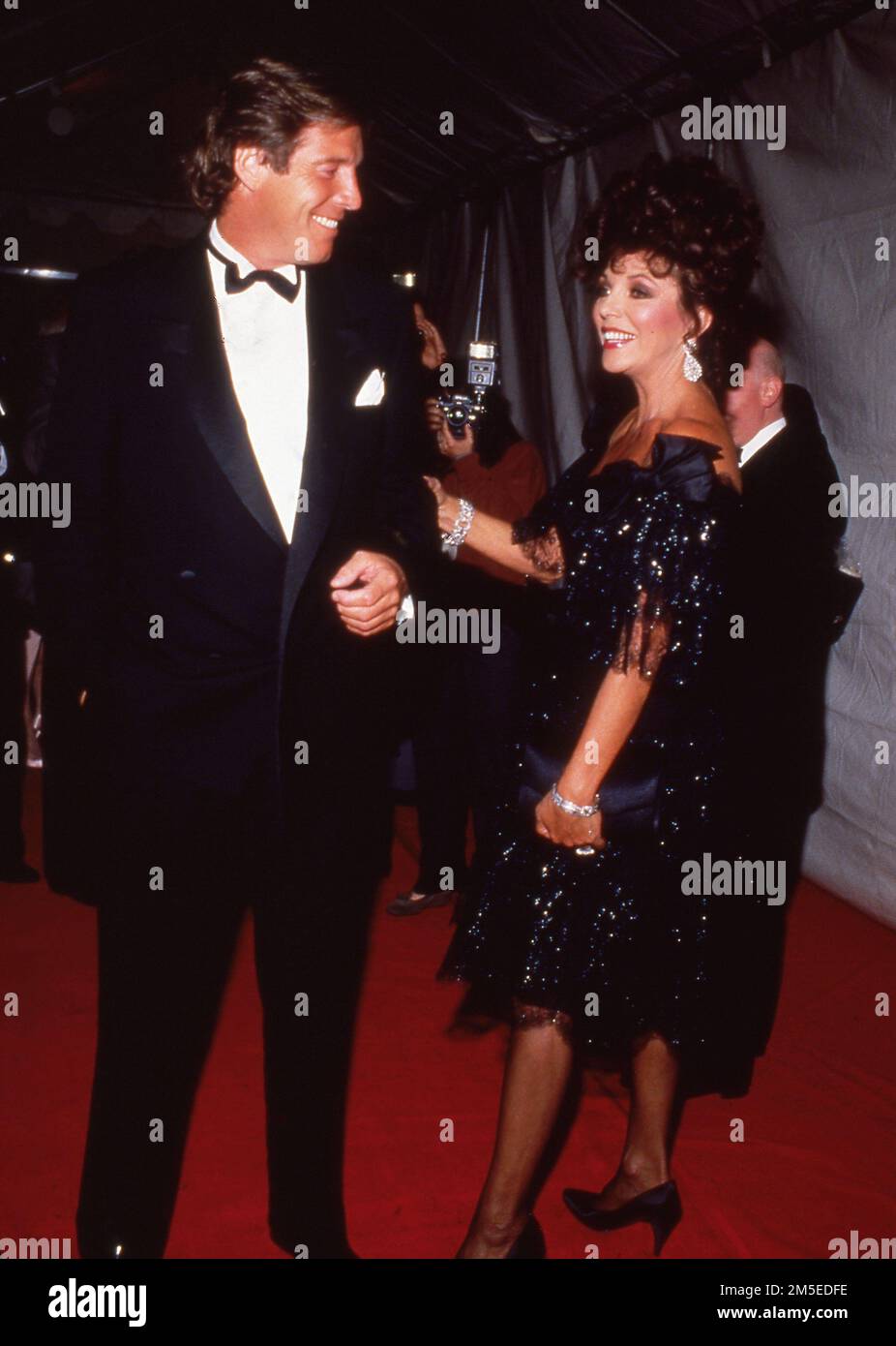 Joan Collins and Bill Wiggins during Variety Club International All ...