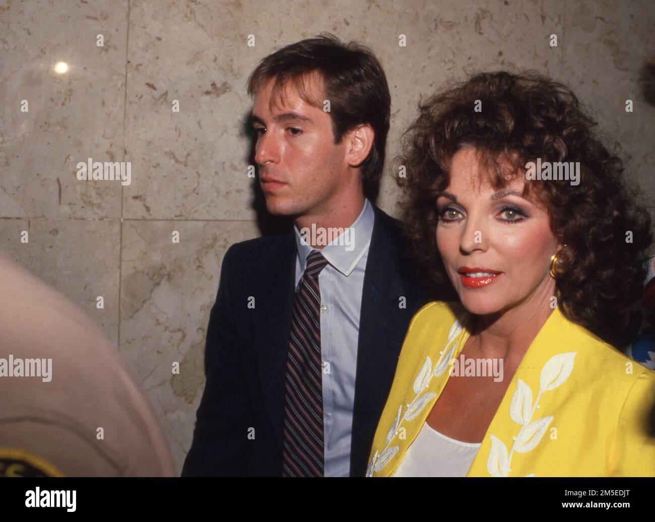 Joan Collins in court against former husband Peter Holm. Holm was ...