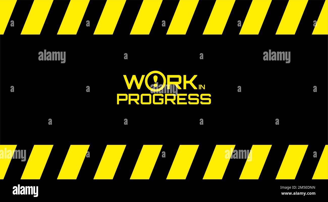 warning sign. Work in progress background Stock Vector Image & Art - Alamy