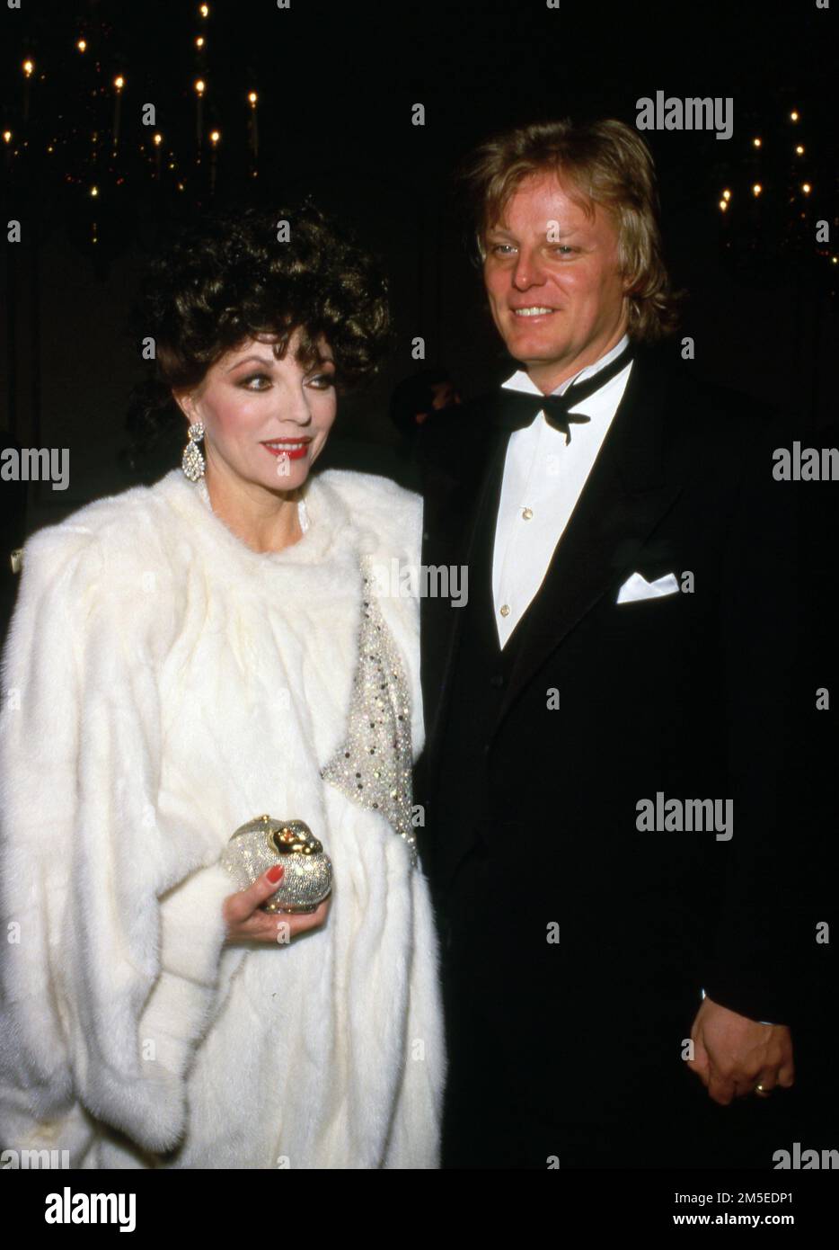 Joan Collins and Peter Holm at Variety Club's Big Heart Awards - April ...