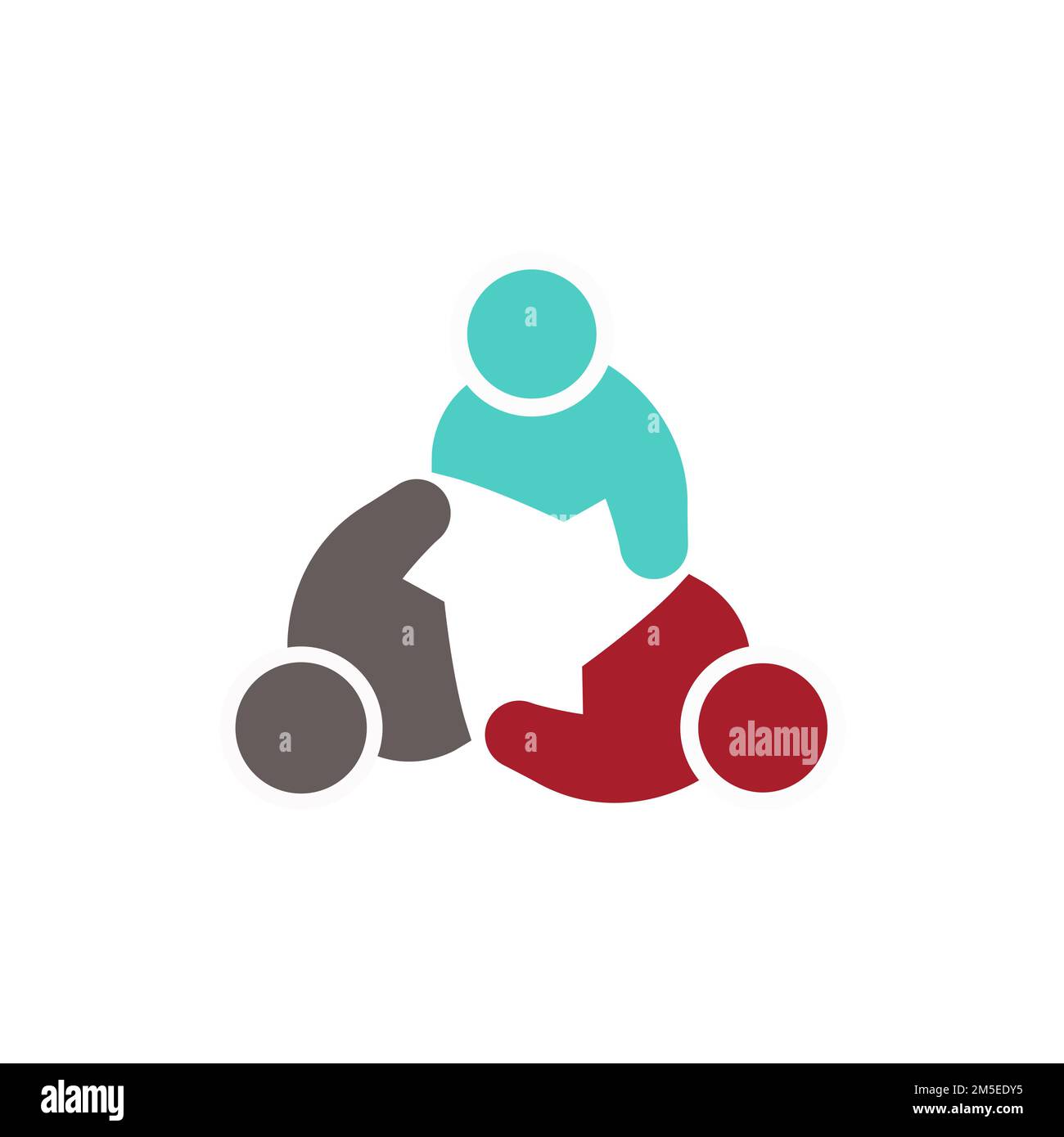 Three People Holding Each Other. Logo Vector Stock Vector Image & Art ...