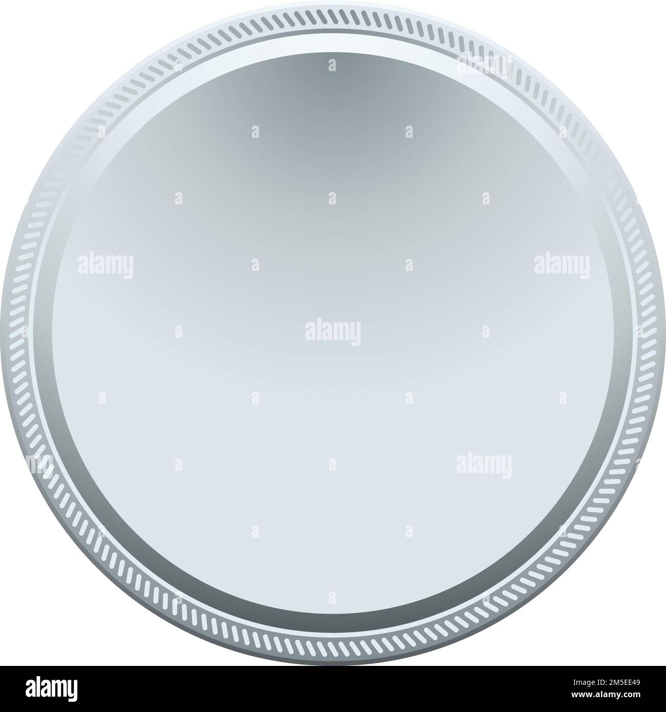 Silver round badge. Blank award medal mockup Stock Vector Image & Art ...
