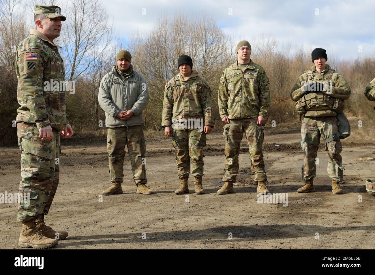 From left, Command Sgt. Maj. Christopher Shaiko, command sergeant major ...