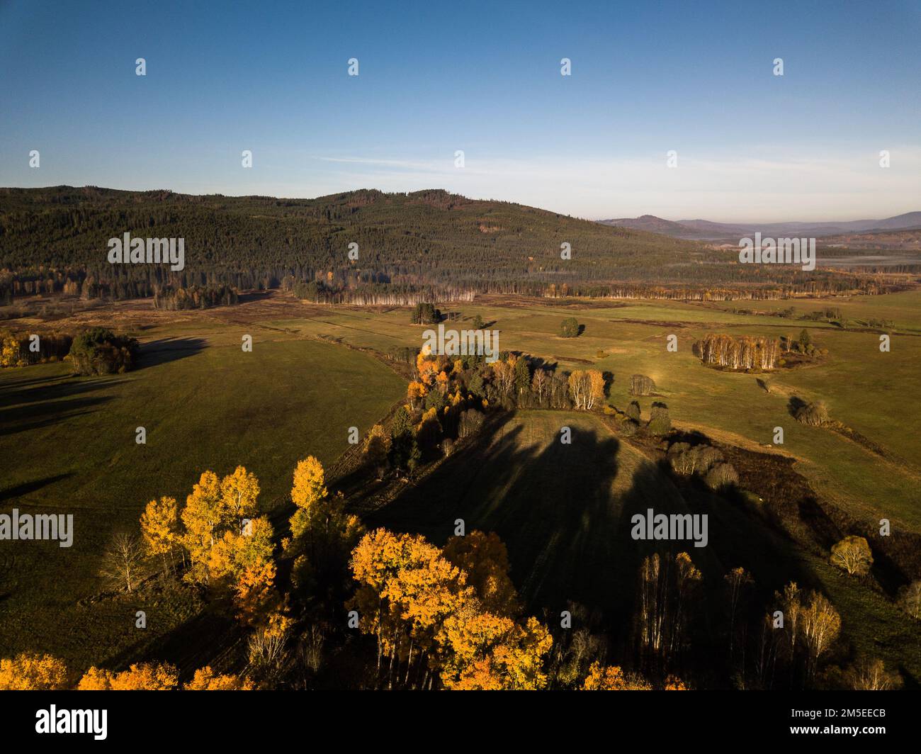 Aerial image of Sumava National Park and Nature Reserve Stock Photo - Alamy