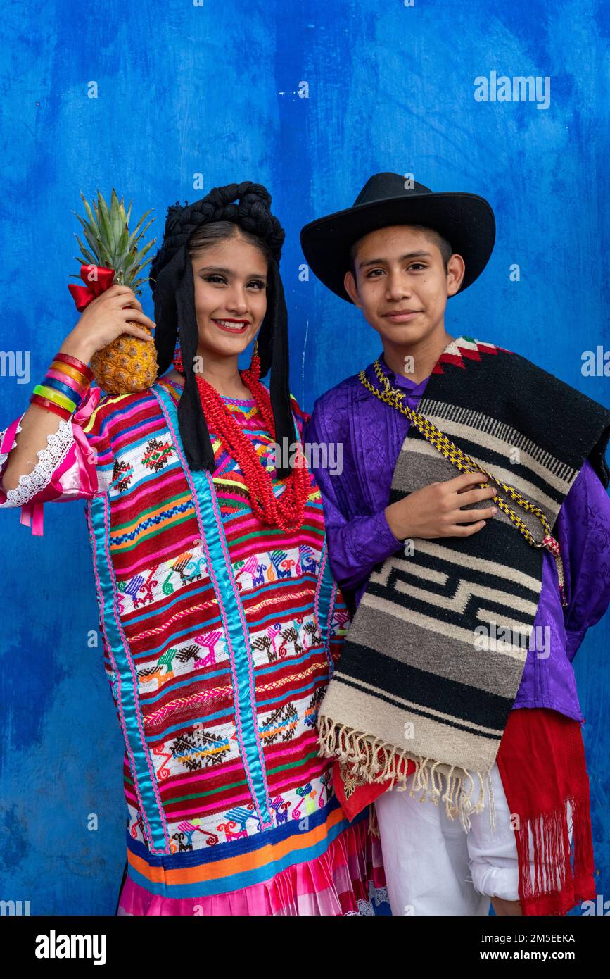A young dancer of the Flor de Pina dance troupe of San Juan Bautista ...