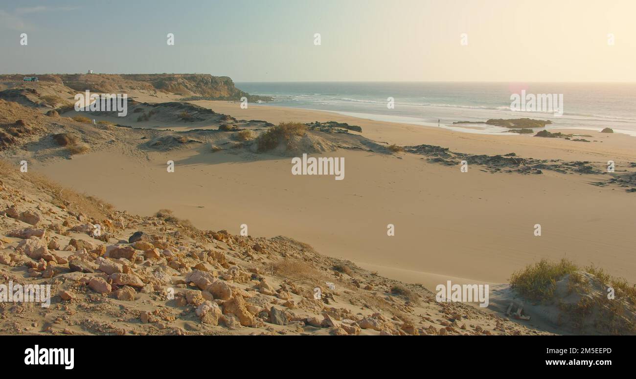Sandy golden beach Fuerteventura Canary Islands. Seaside like paradise ...