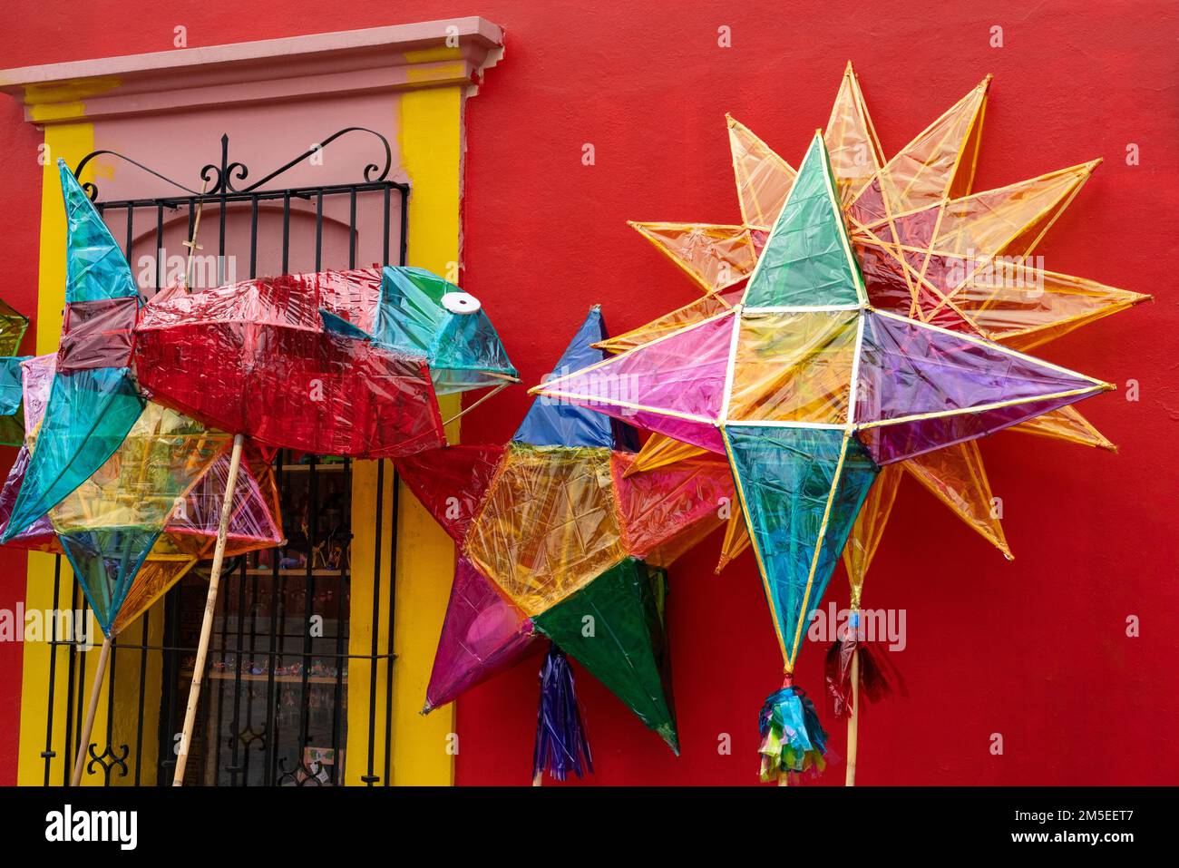 Stylized lanterns to be carried by faroleros or lamplighters a parade ...