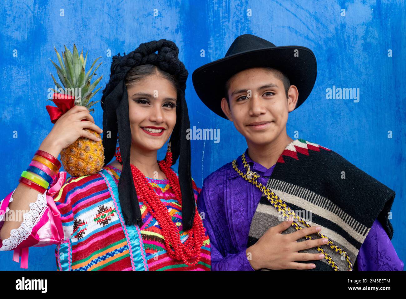 A young dancer of the Flor de Pina dance troupe of San Juan Bautista ...