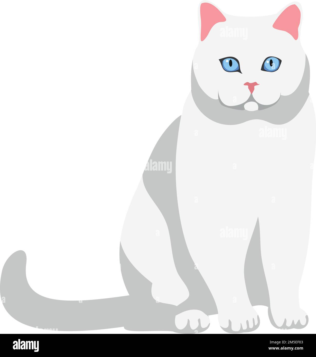 White cat illustration hi-res stock photography and images - Alamy
