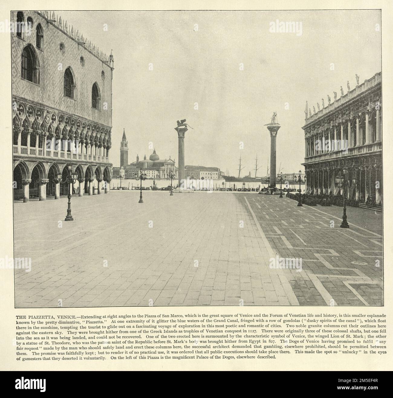 Vintage photograph of the Piazzetta, Venice, Italy, 1890s, Victorian ...