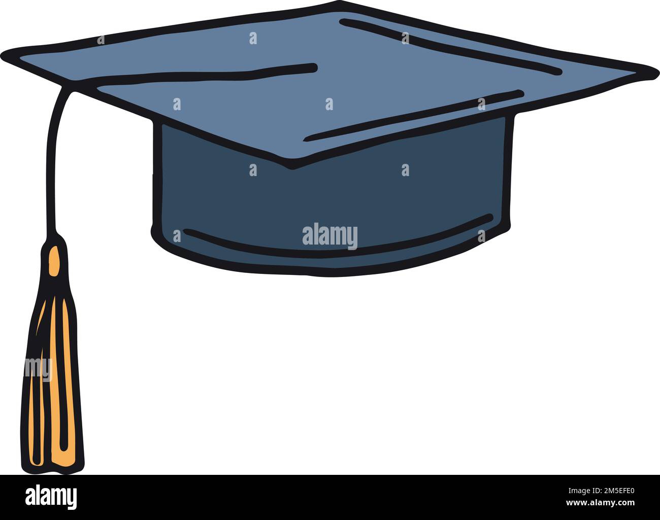 Graduate student hat doodle Stock Vector Images - Alamy