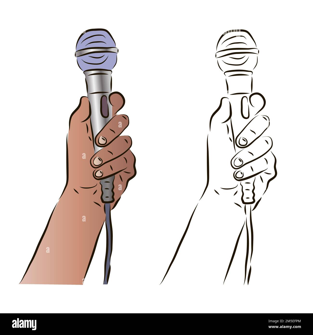 Holds mic Stock Vector Images - Alamy