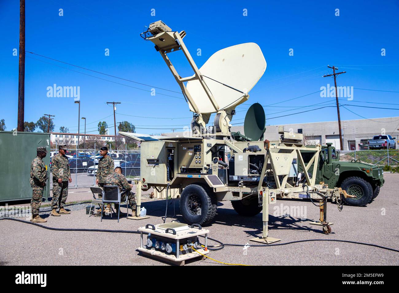 U.S. Marines with 9th Communication Battalion, I Marine Expeditionary ...