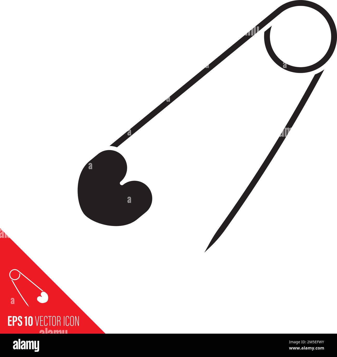 Safety pin vector vectors Stock Vector Images - Alamy