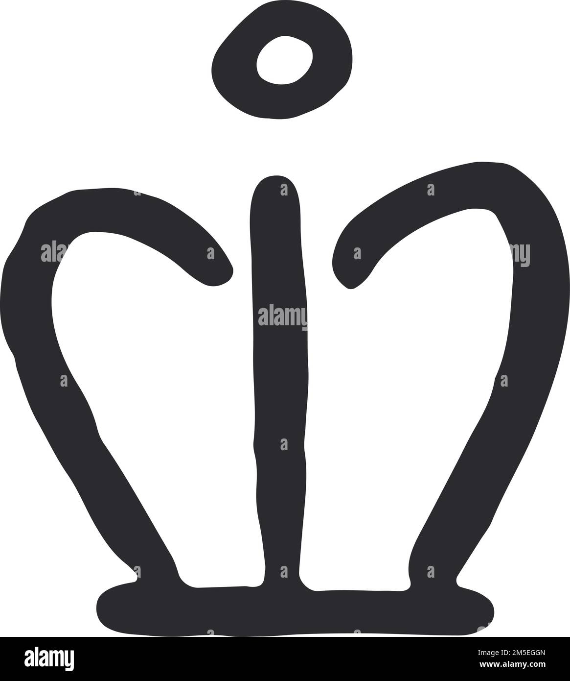 Emperor crown in ink stroke style. Monarchy symbol Stock Vector Image ...