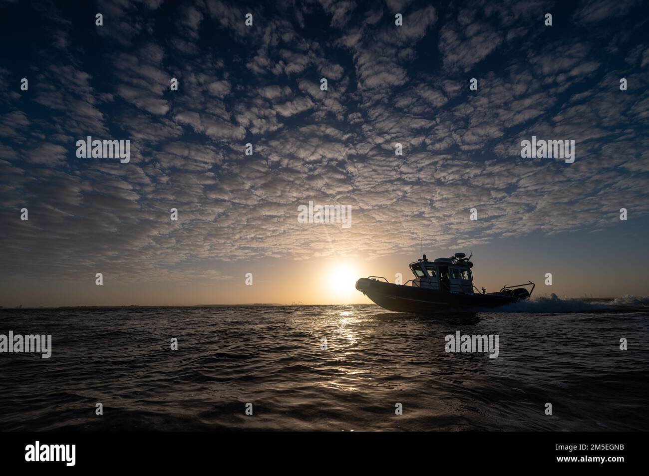 U.S. Air Force Marine patrolmen assigned to the 6th Security Forces ...