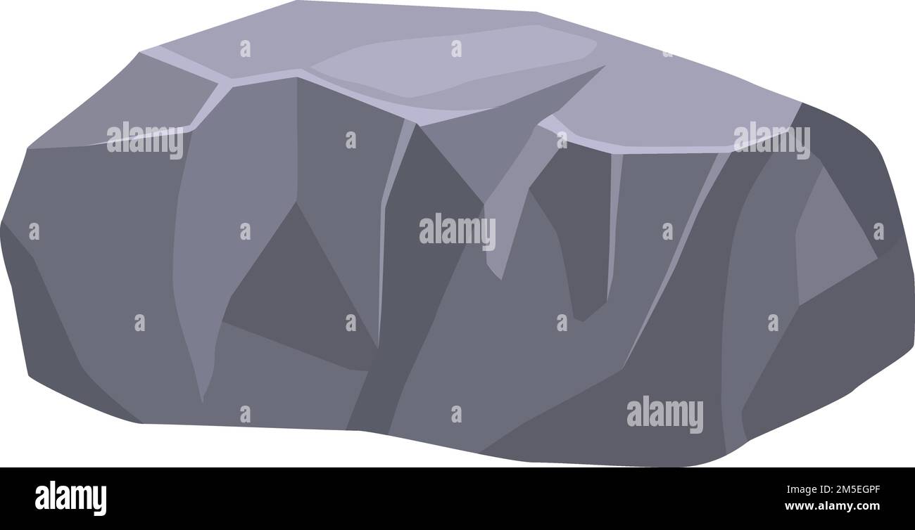 Rock boulder. Grey gravel stone natural element Stock Vector Image ...