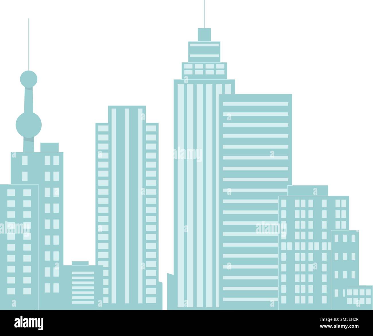 Skyscrapers icon. High urban buildings. Downtown symbol Stock Vector ...