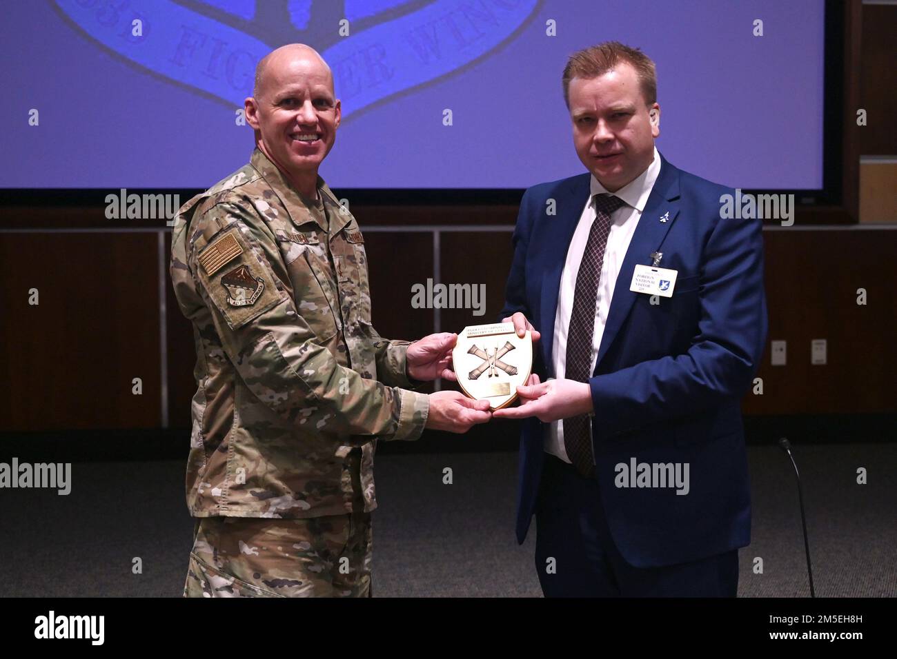 U.S. Air Force Maj. Gen. Evan Dertien, Air Force Test Center commander ...