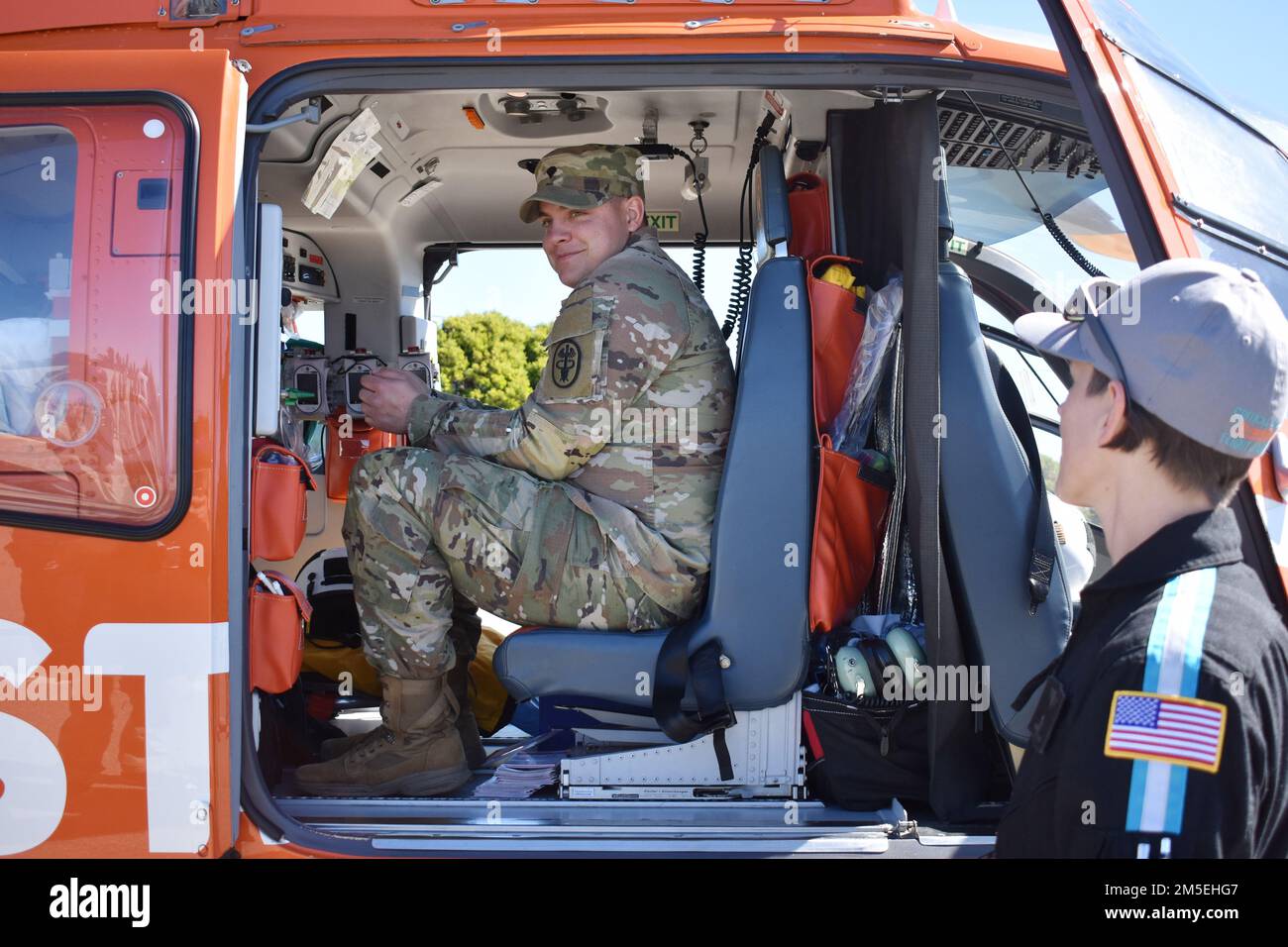 Spc. Tyler Carson, a medic assigned to the California Medical ...