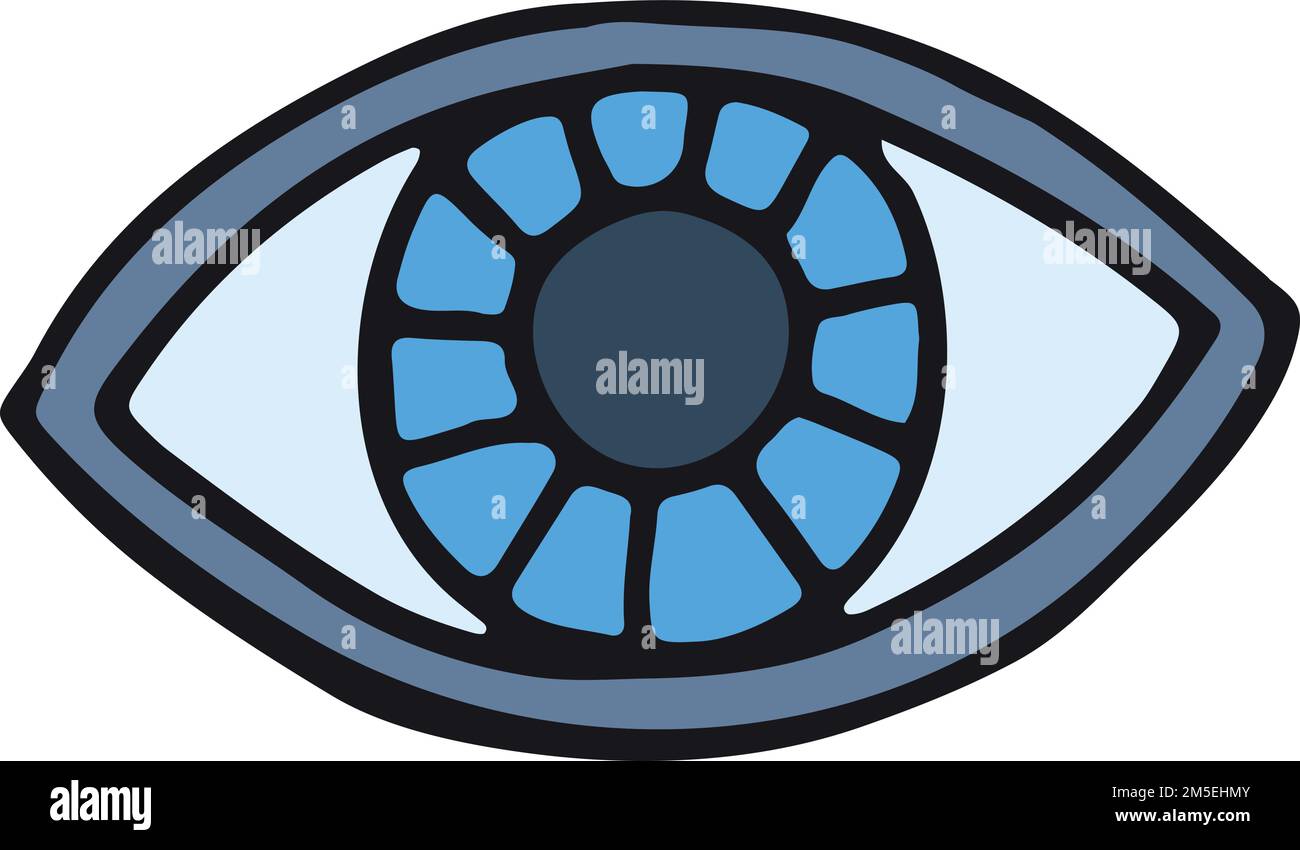Eye color doodle. Vision icon. Optical symbol Stock Vector Image & Art ...