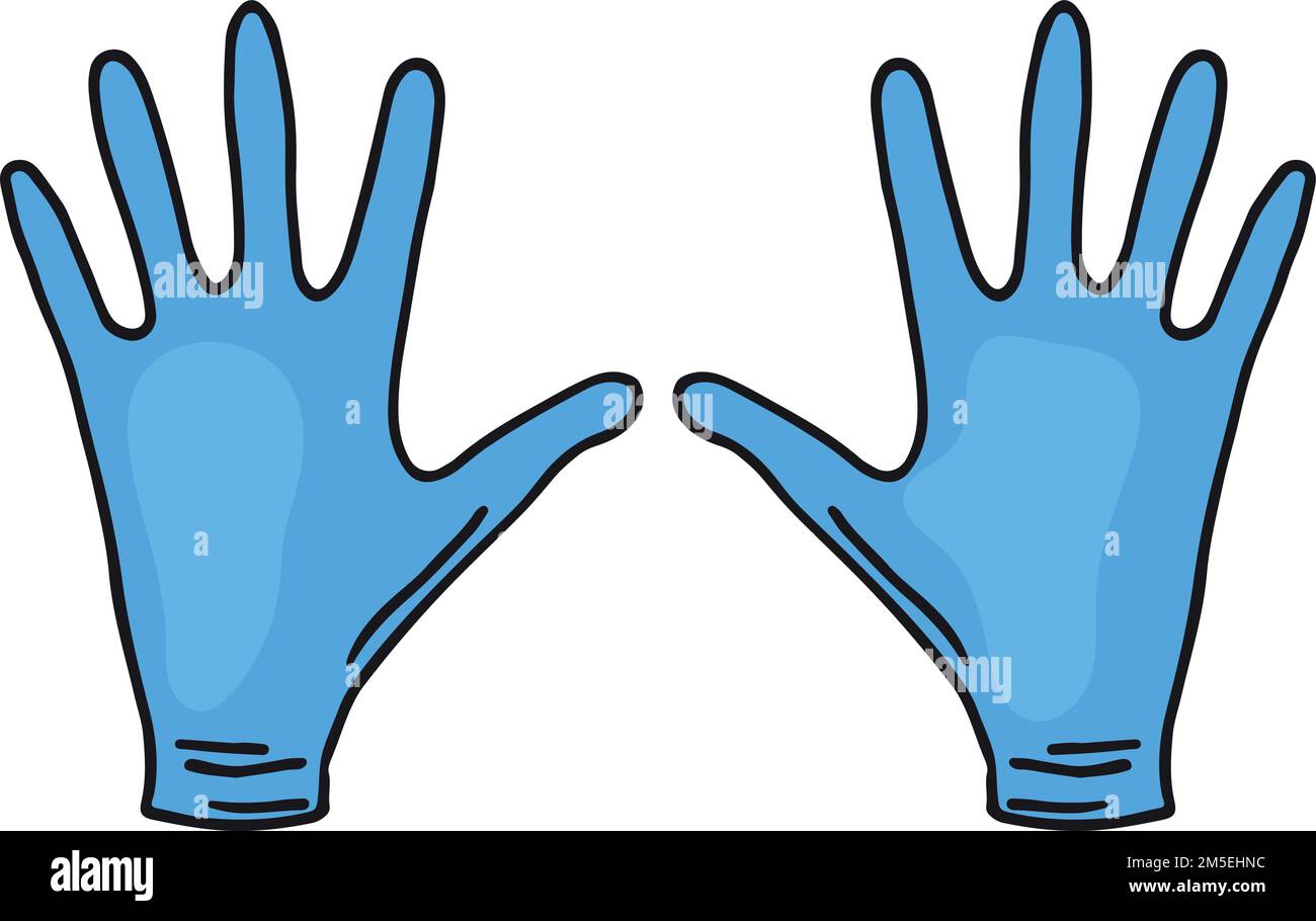 Blue medical rubber gloves icon Cut Out Stock Images & Pictures - Alamy