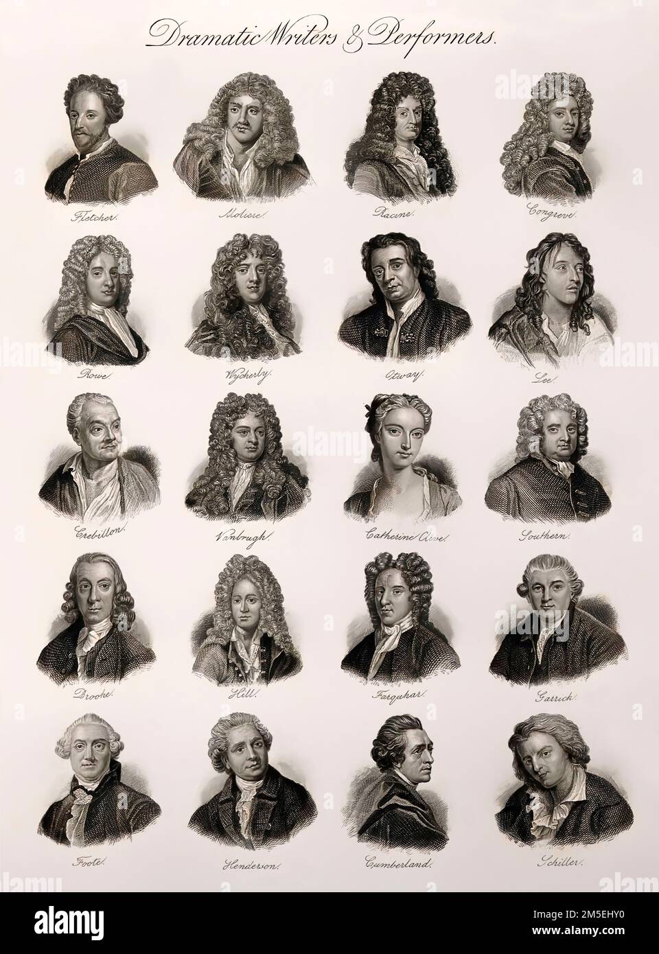 Dramatists and actors, 1825 Stock Photo - Alamy