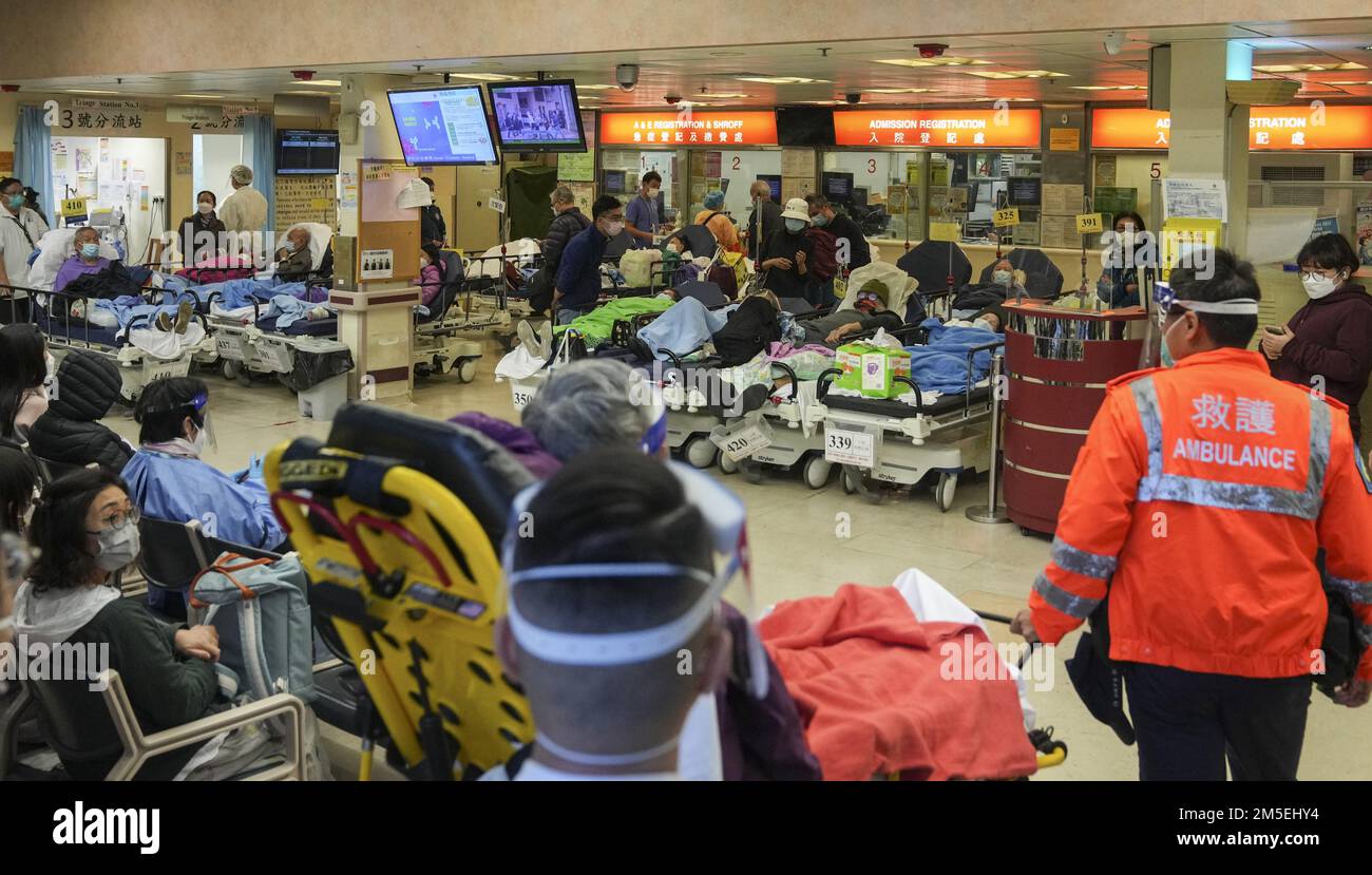 Patients waiting at Accident & Emergency room of Queen Elizabeth ...