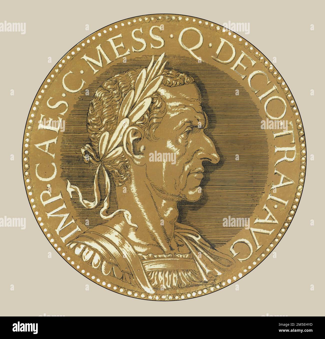 Gaius Messius Quintus Traianus Decius, c. 201 – June 251, Roman Emperor ...