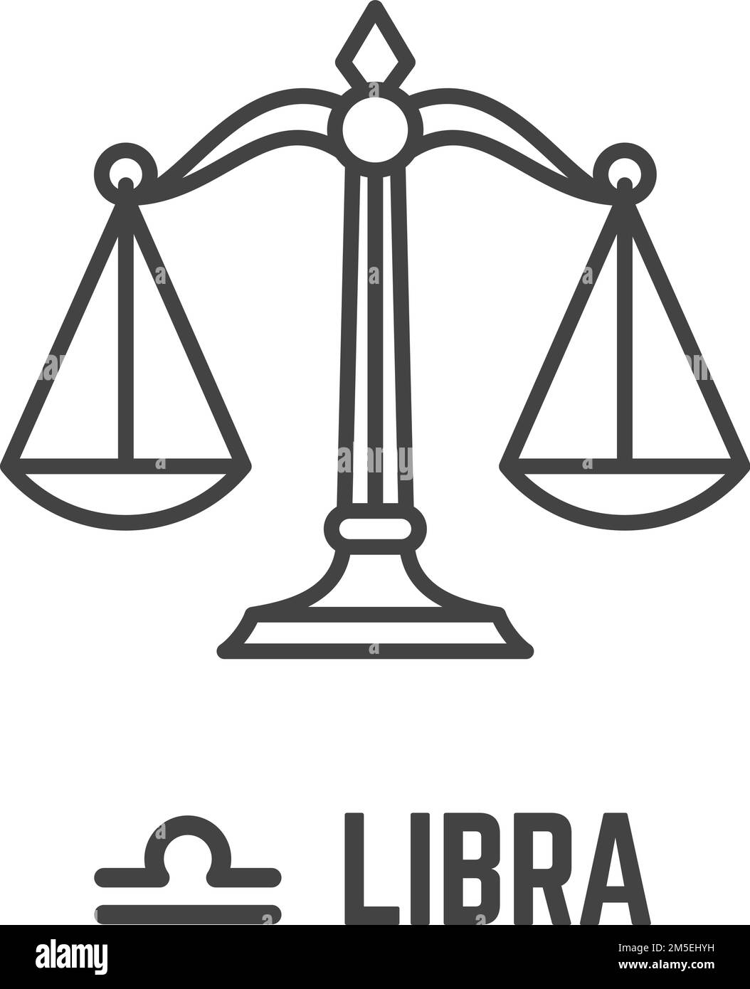 Libra sign. Zodiac symbol. Esoteric horoscope icon Stock Vector Image & Art - Alamy